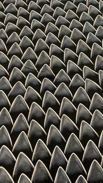 Fabric Black and White Dragon Scales FRENCH TERRY – Whimsy Baby Customs